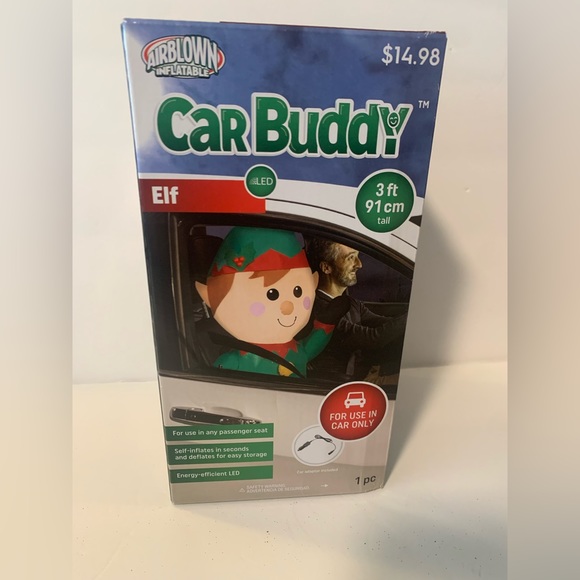 Gemmy | Holiday | Elf Car Buddy Airblown Inflatable 3 Ft Energy ...